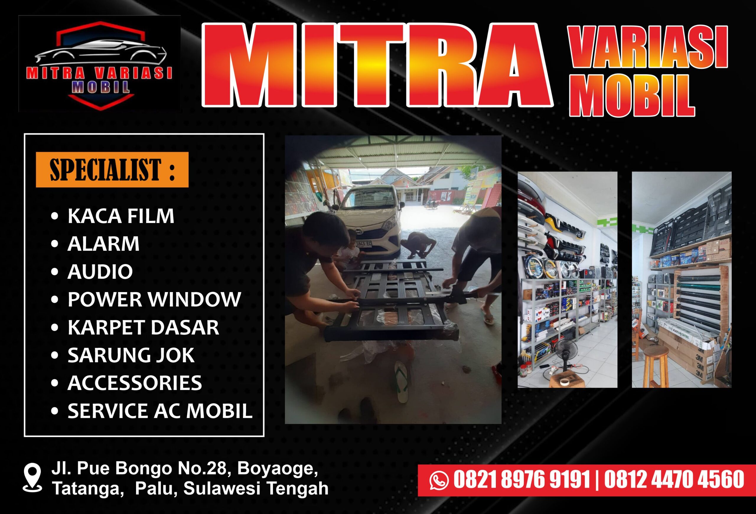 MITRA VARIASI BENGKEL KACA FILM AUDIO PALU - Klik-Online